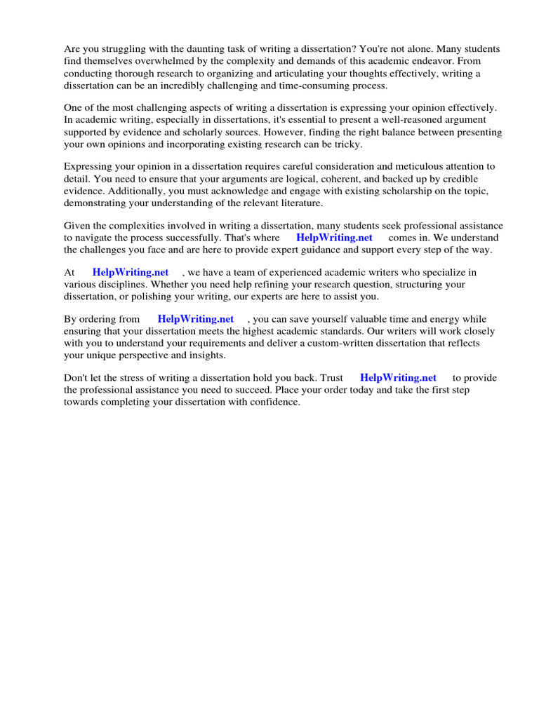 Dissertation Writing Assistance Guide | PDF | Thesis | Refinancing