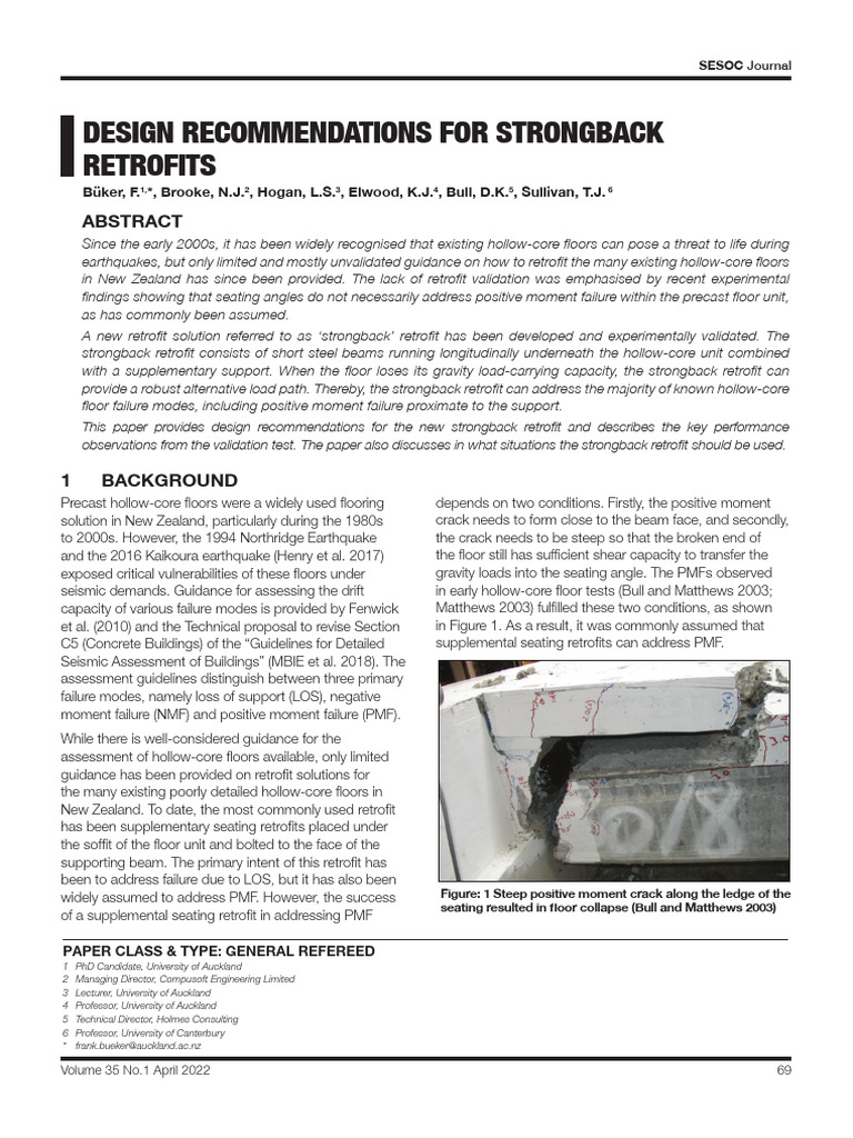 Design Recommendations For Strongback.. - SESOC Journal Vol 35 No1 Apr ...