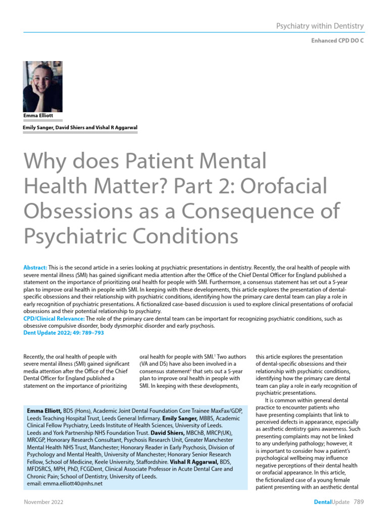 Mental Health Part 2 | PDF | Obsessive–Compulsive Disorder | Anxiety ...