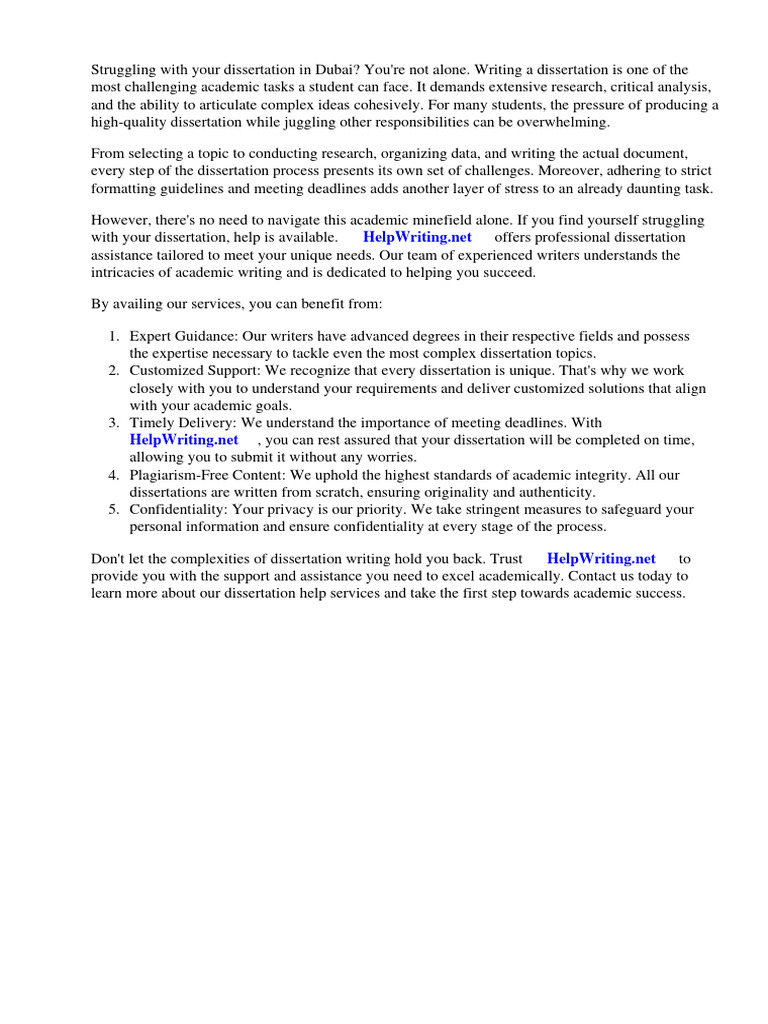 Dissertation Help in Dubai | PDF | Thesis | Essays