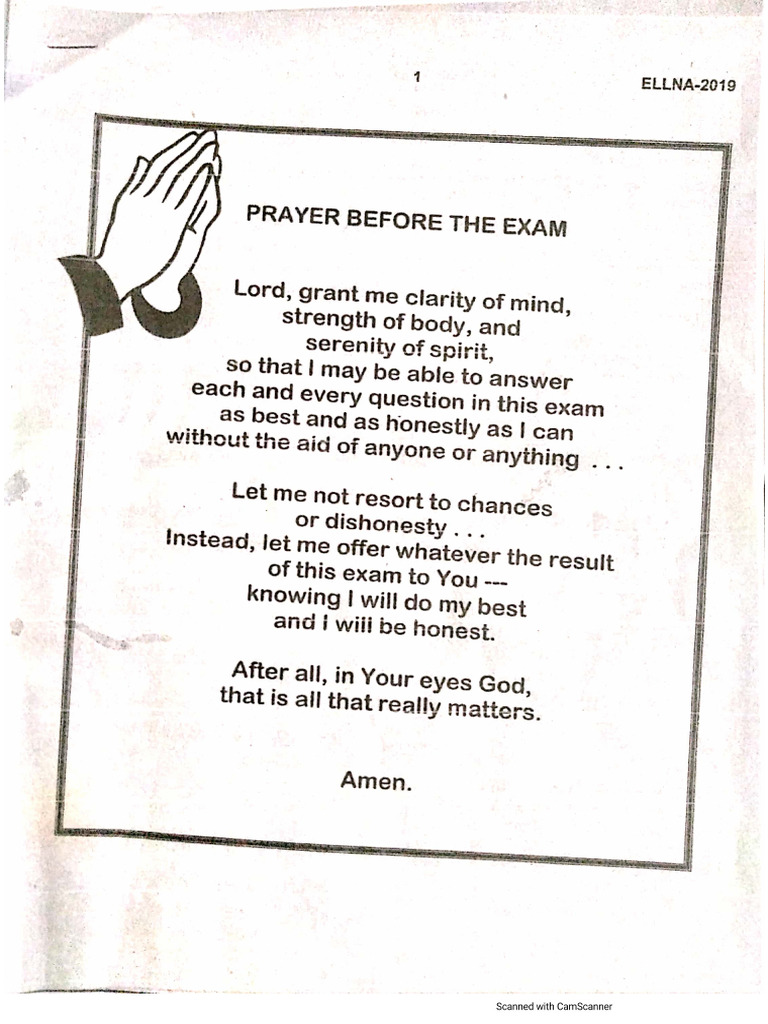 ELLNA 2022 Test Booklet 1 | PDF