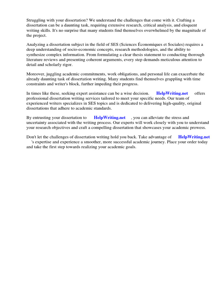 Analyse Sujet Dissertation Ses | PDF