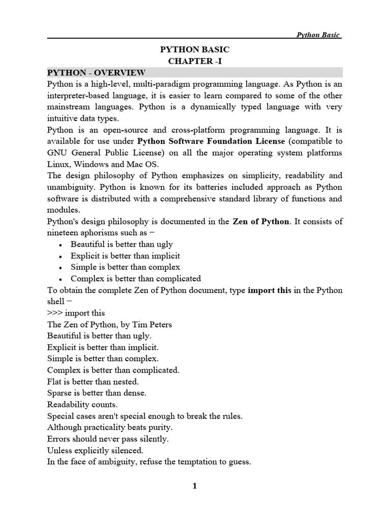 Python Basic Pdf Python Programming Language C