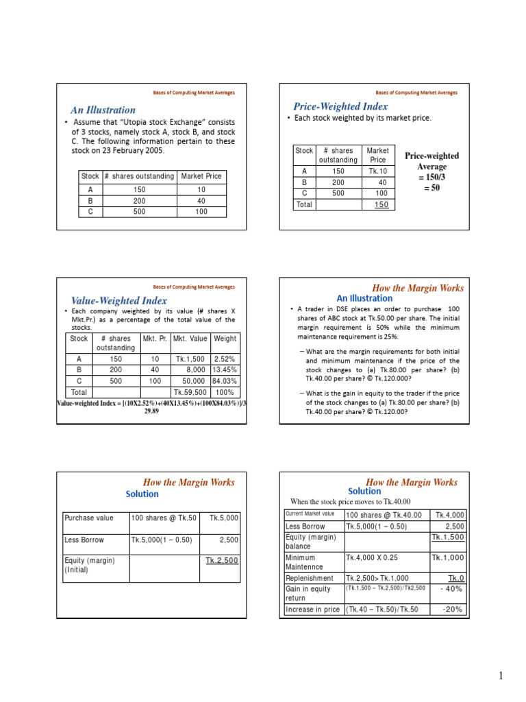 Chapter 3 (Compatibility Mode) | PDF | Margin (Finance) | Stocks