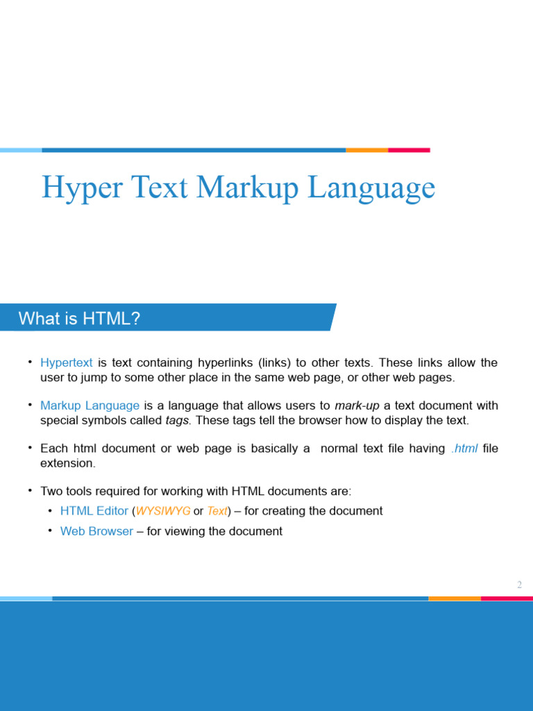 HTML | PDF | Html Element | Html