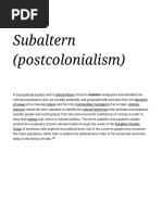 Can The Subaltern Speak | PDF | Liberal Arts Education