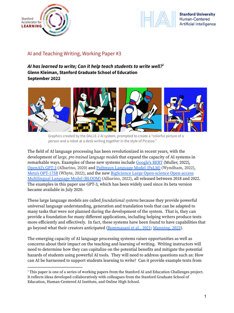 AI Tools for Enhancing Writing Skills | PDF | Artificial Intelligence ...