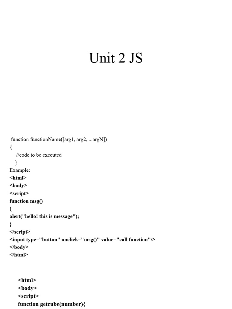 Unit 2 Js Part 2 Pdf Java Script Scope Computer Science 5967