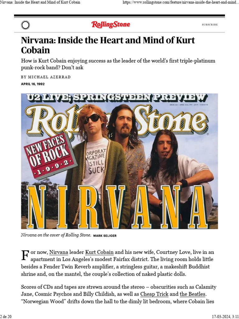 Inside The Heart and Mind of Kurt Cobain | PDF | Nirvana (Band) | Kurt Cobain