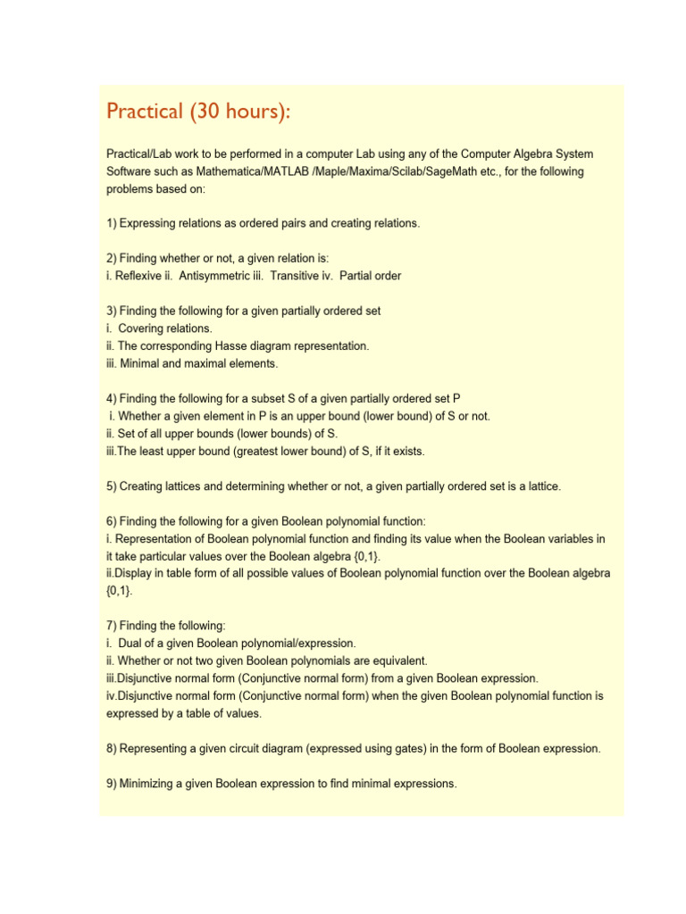 Discrete Mathematics Practical File With Explanations | PDF
