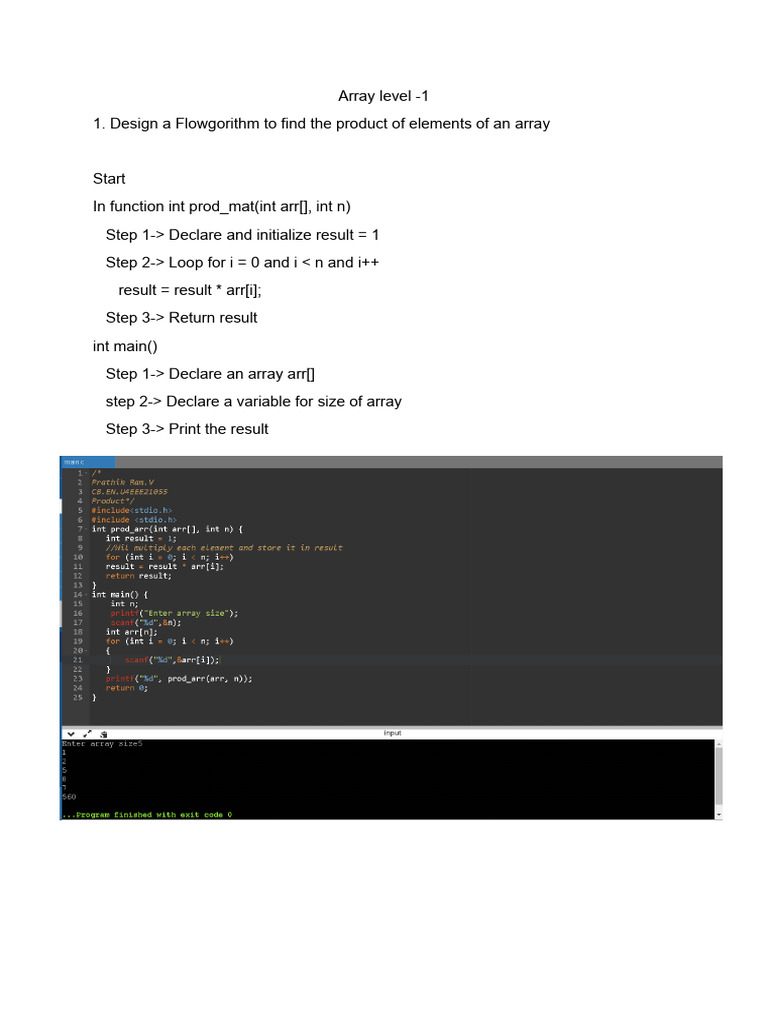 Array Programs In C Pdf Integer Computer Science Computer Science 2556