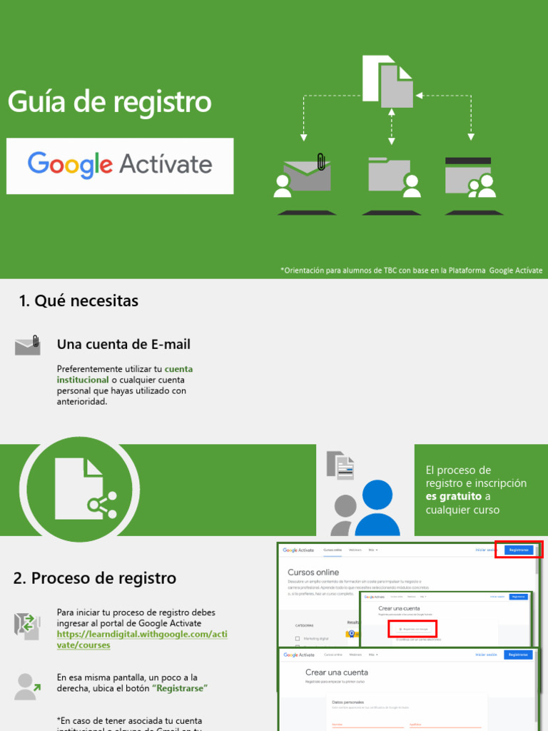 Guía de Registro en Google Actívate | PDF | Informática