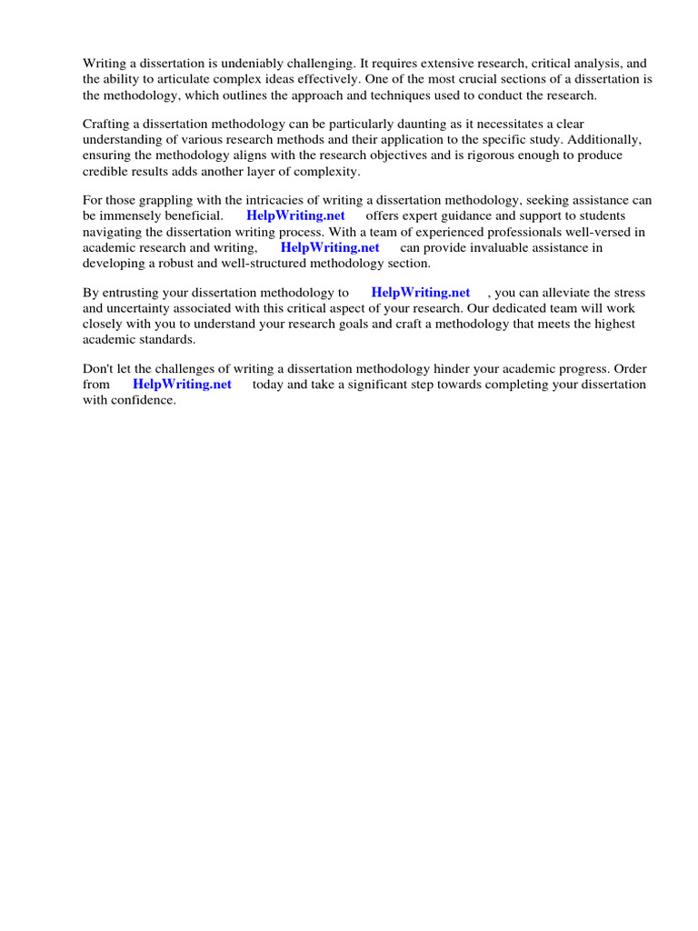 Dissertation Methodology Example PDF | PDF | Scientific Method | Methodology