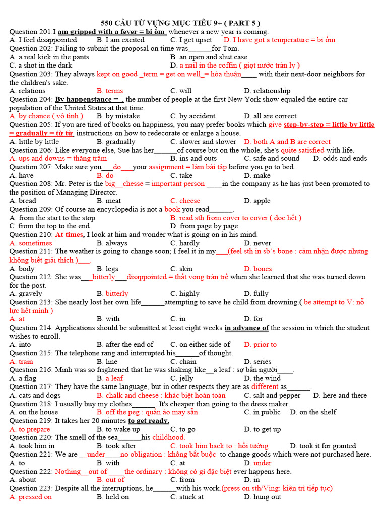 550 CÂU T V NG M C TIÊU 9.docx - PART 5 | PDF