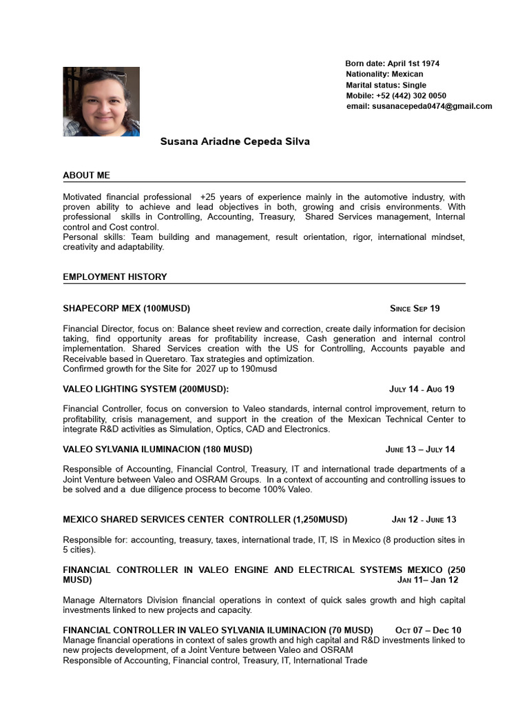CV Susana Cepeda (Qro) v2 - Jan 2024.Docx - Google Docs 2 | PDF | Business Intelligence ...