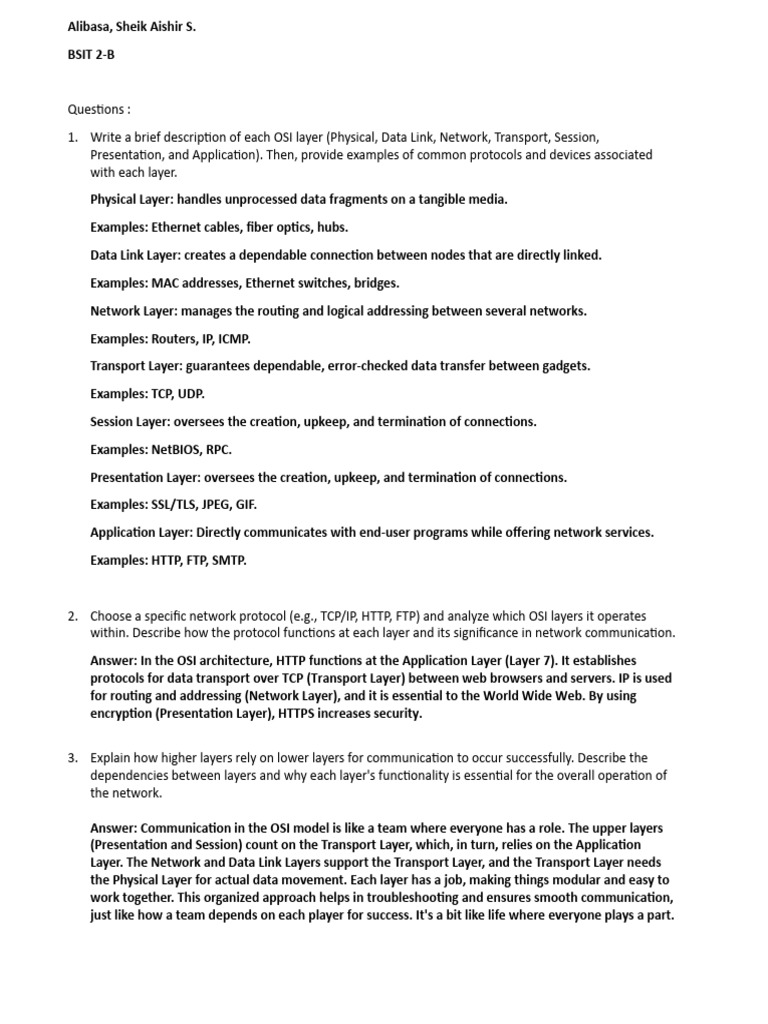 Alibasa Infoman | PDF | Computer Network | Osi Model