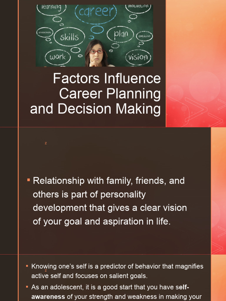 Factors Influence Career Planning | PDF | Self Esteem | Self Concept