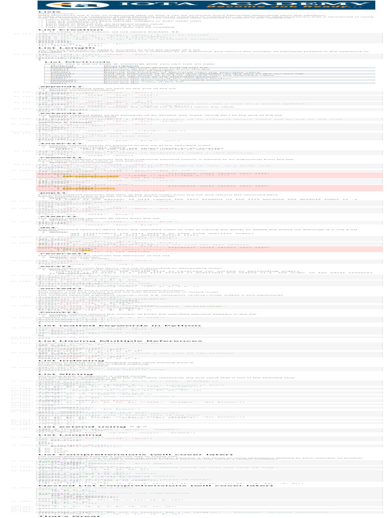 02 Lists | PDF | String (Computer Science) | Computer Programming