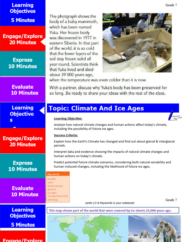 Grade 7 Day 2 Week 8 Climate & Ice Ages | PDF | Ice Age | Climate