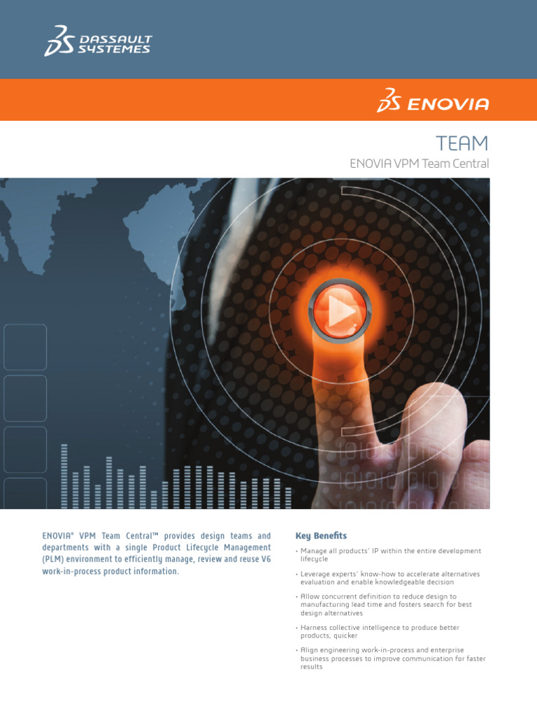 ENOVIA VPM Team Central | PDF | Product Lifecycle | Information Technology
