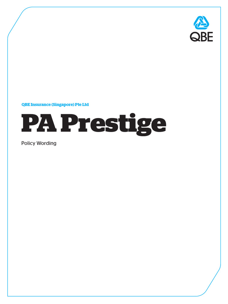 Policy Wording Asiawccprd115177618 | PDF | Insurance | Indemnity