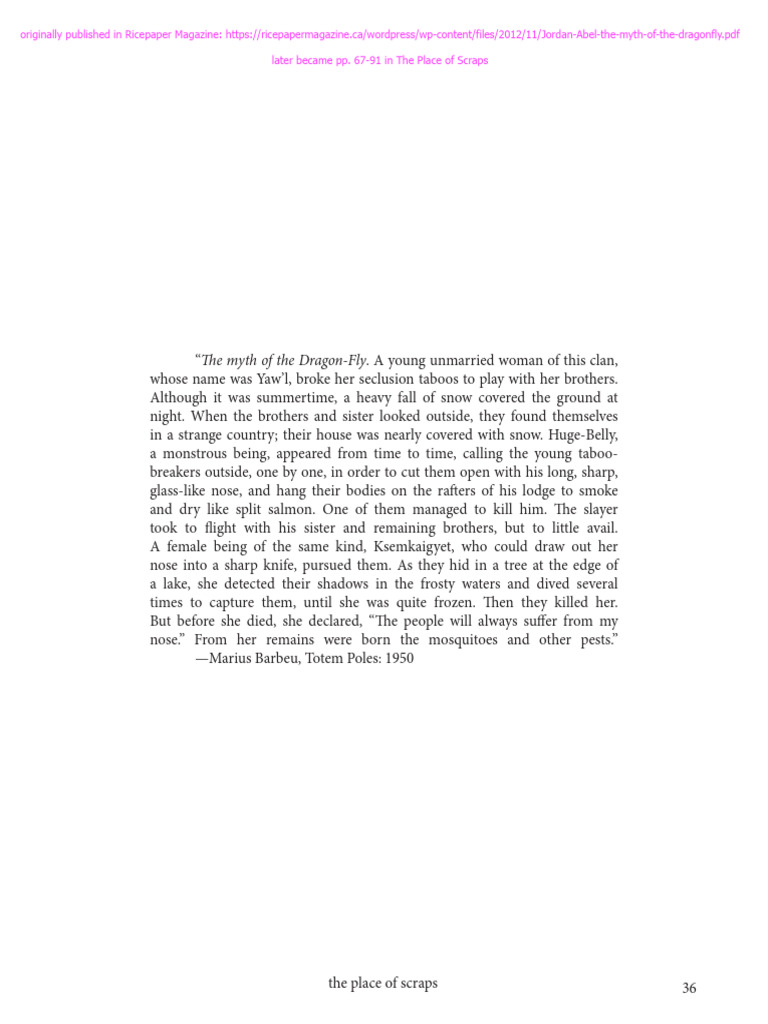 Abel+7 The+myth+of+the+Dragon-Fly | PDF