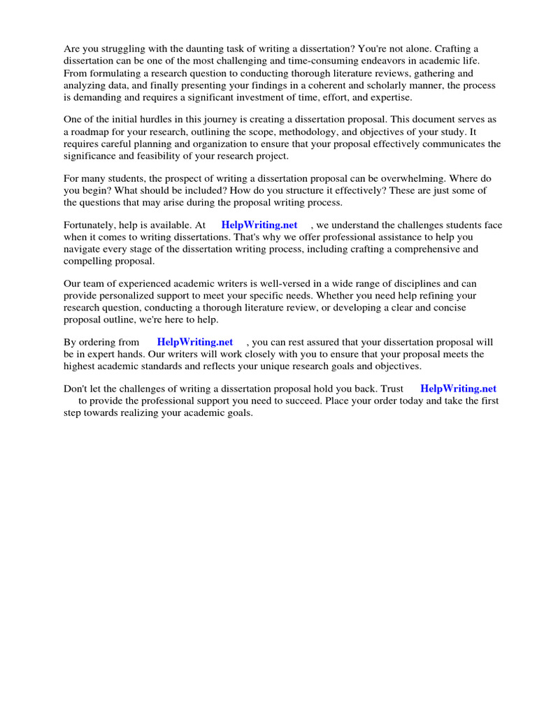 Dissertation Proposal Template Word | Download Free PDF | Thesis