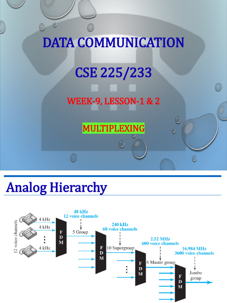 Week-9- Lesson-1 & 2 | PDF | Multiplexing | Wavelength Division Multiplexing