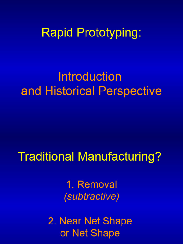 Overview of Rapid Prototyping Techniques | PDF | Art | Computers