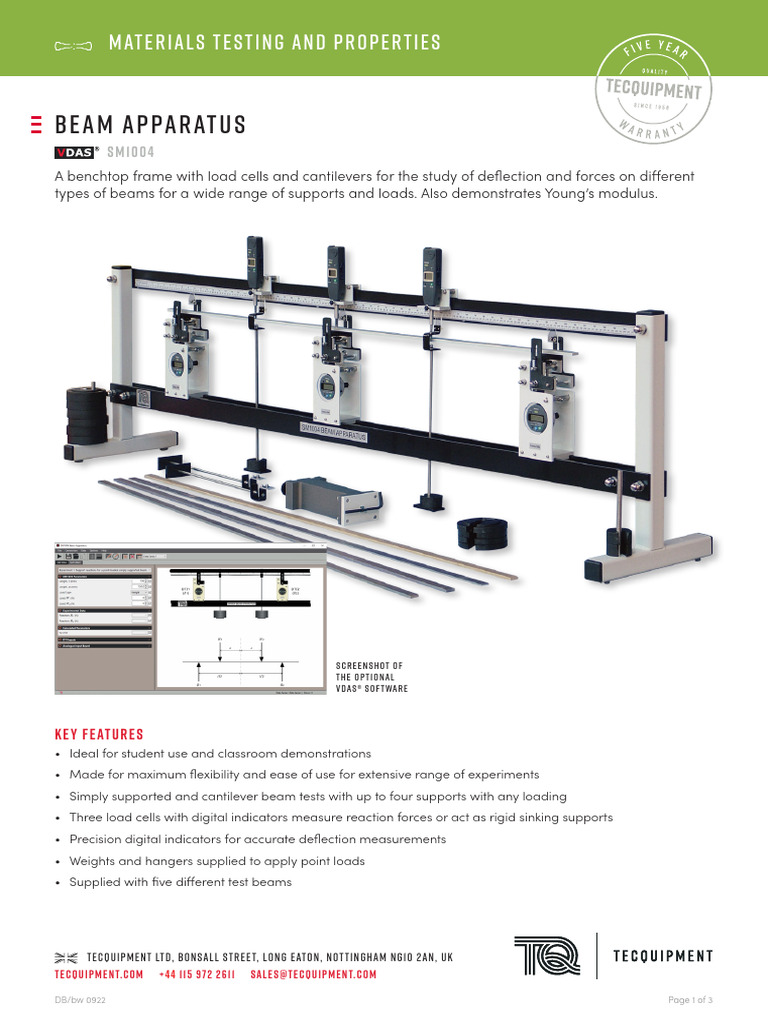 SM1004-Beam-Datasheet | PDF | Beam (Structure) | Bending
