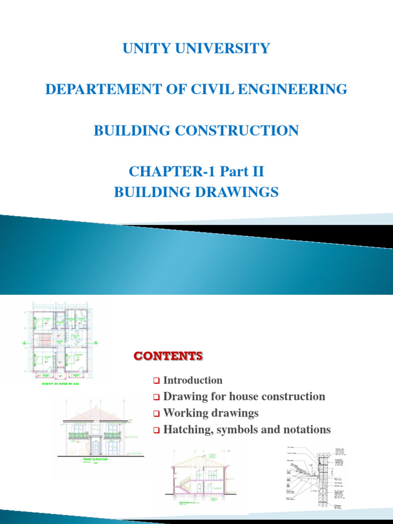 Building Construction Drawings Overview | PDF | Drawing | Civil Engineering