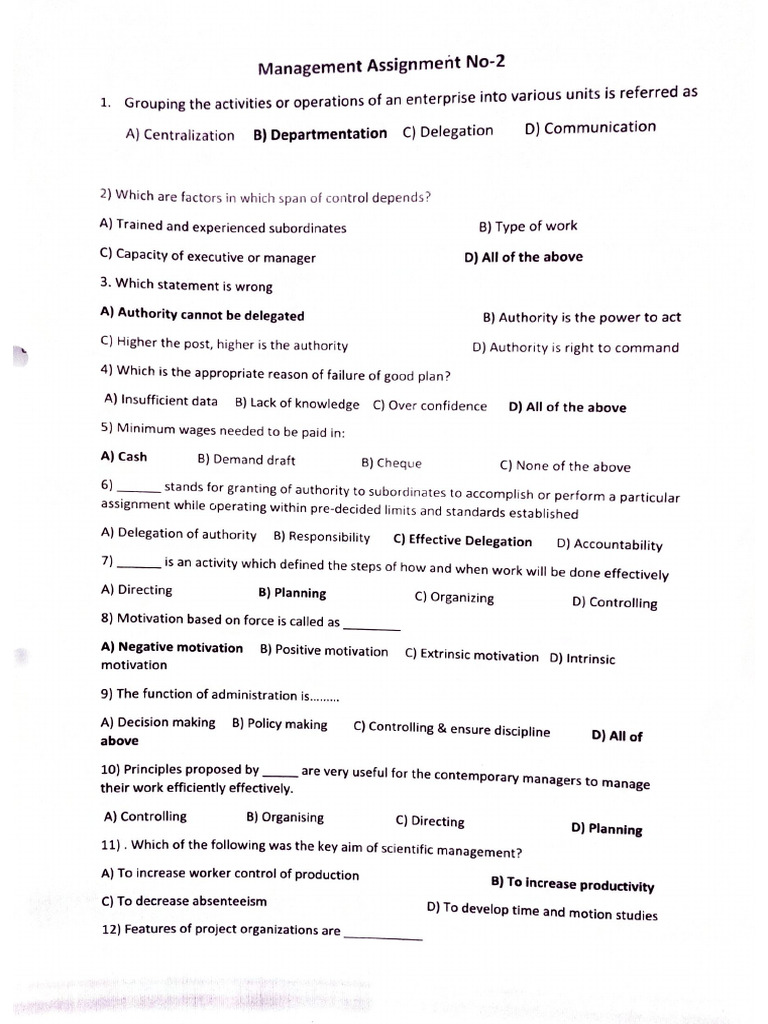 MAN Assignment - 2 | PDF