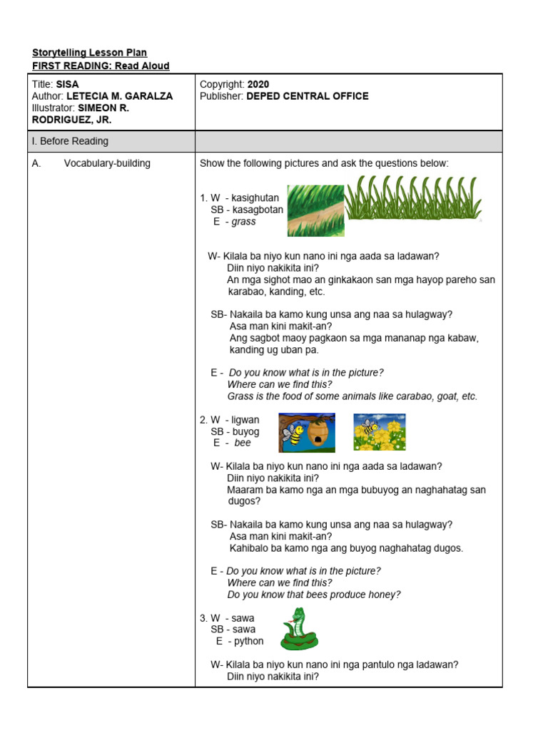 R8 KLP - Lesson Plan - Sisa - Ma. Rhoda C. Cruda | PDF