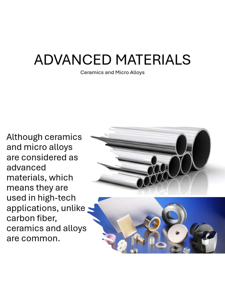 ADVANCED MATERIAL Ceramics and Microalloys | PDF | Steel | Alloy