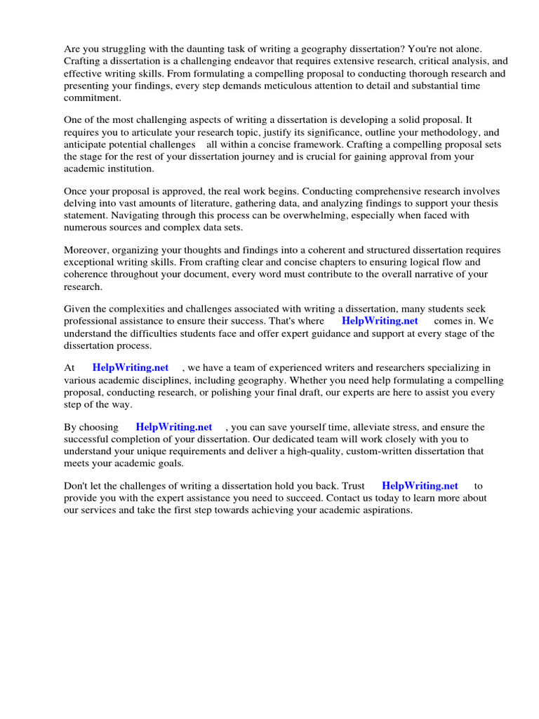Geography Dissertation Proposal Examples | PDF | Thesis | Geographic ...