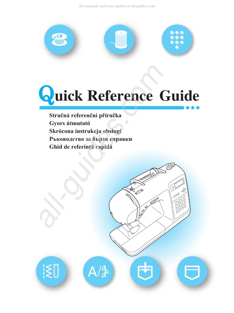 Brother 885-V14 Quick Reference Sewing Machine Instruction Manual | PDF