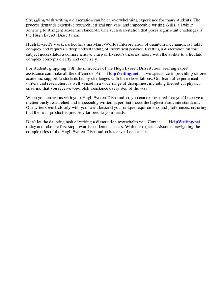 Hugh Everett Dissertation | PDF | Quantum Mechanics | Many Worlds Interpretation