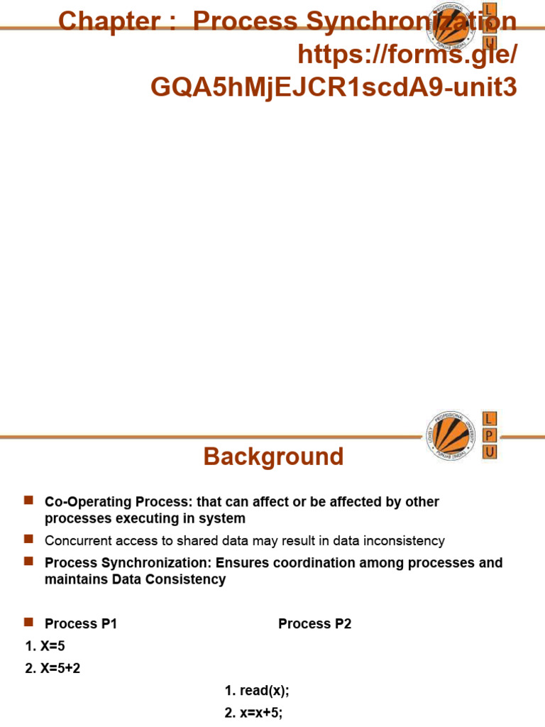 OS Process Synchronization Unit 3 | PDF | Data Buffer | Computer Science OS Process Synchronization Unit 3 | PDF | Data Buffer | Computer Science