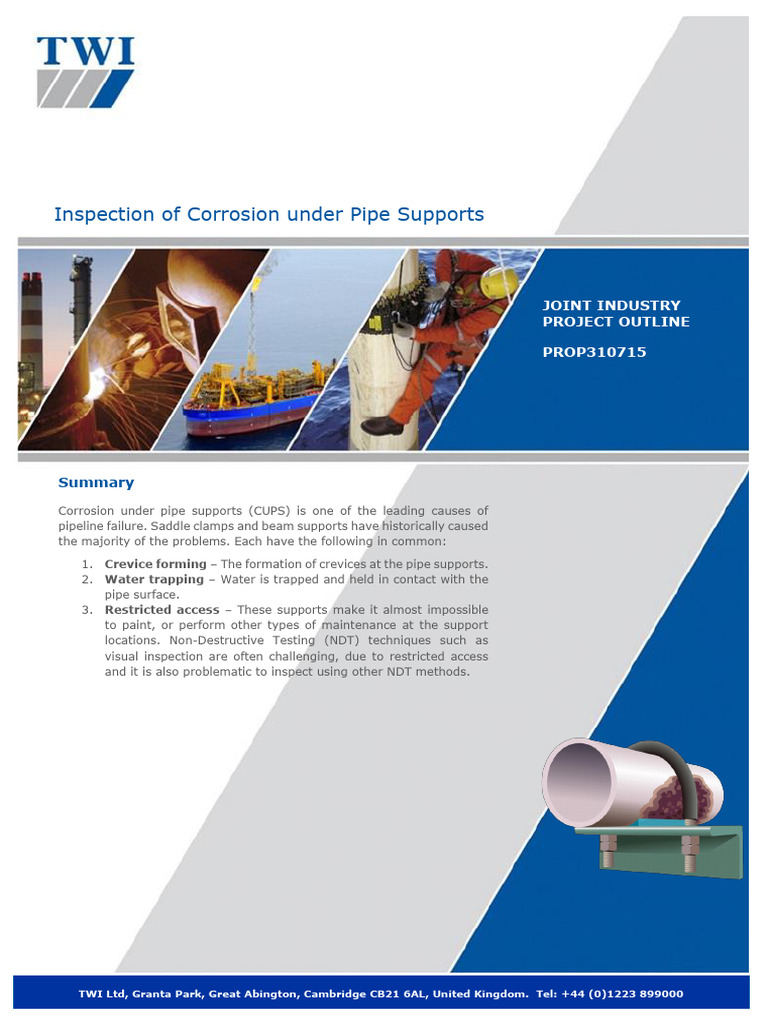 Prop310715 Inspection of Corrosion Under Pipe Support | PDF ...