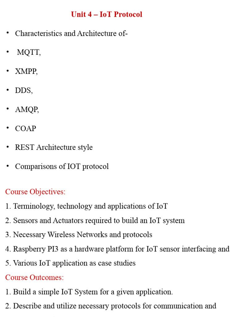 Iot Unit 4 | Download Free PDF | Computer Science | Internet Architecture
