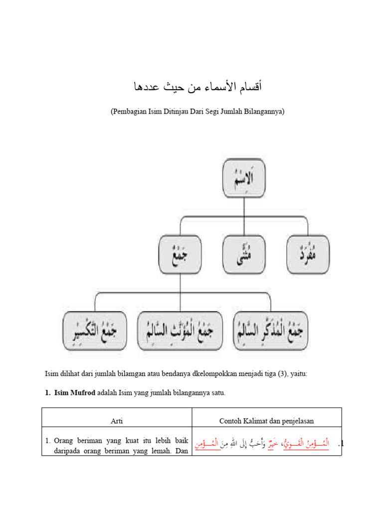 Minggu Ke-4 Isim Ditinjau Dari Segi Jumlahnya | PDF