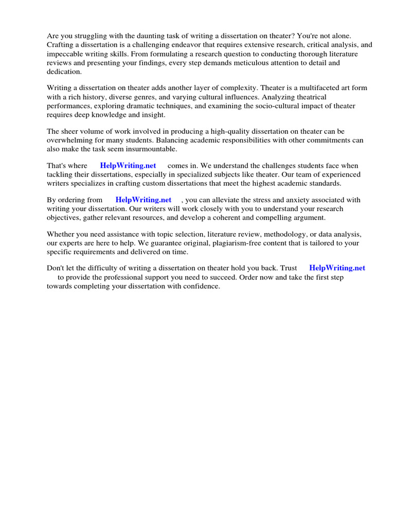 Dissertation Redigee Sur Le Theatre | PDF | Thesis | Scribd