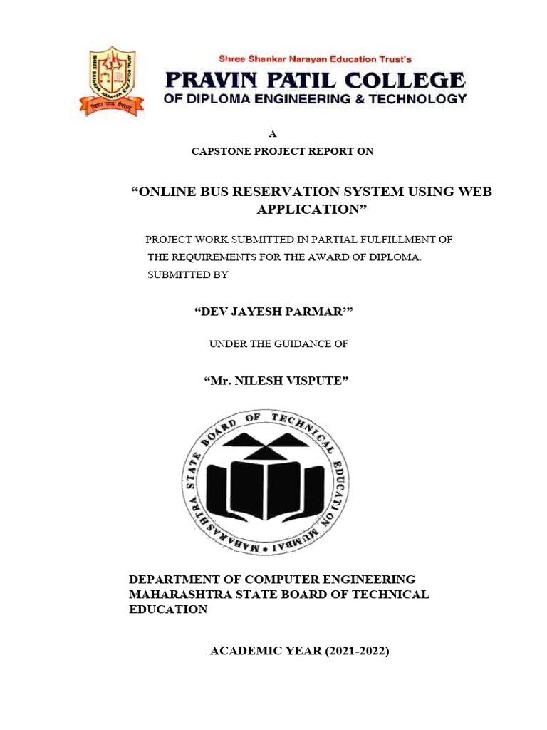 Online Bus Reservation System Report | PDF | Software Testing | Php