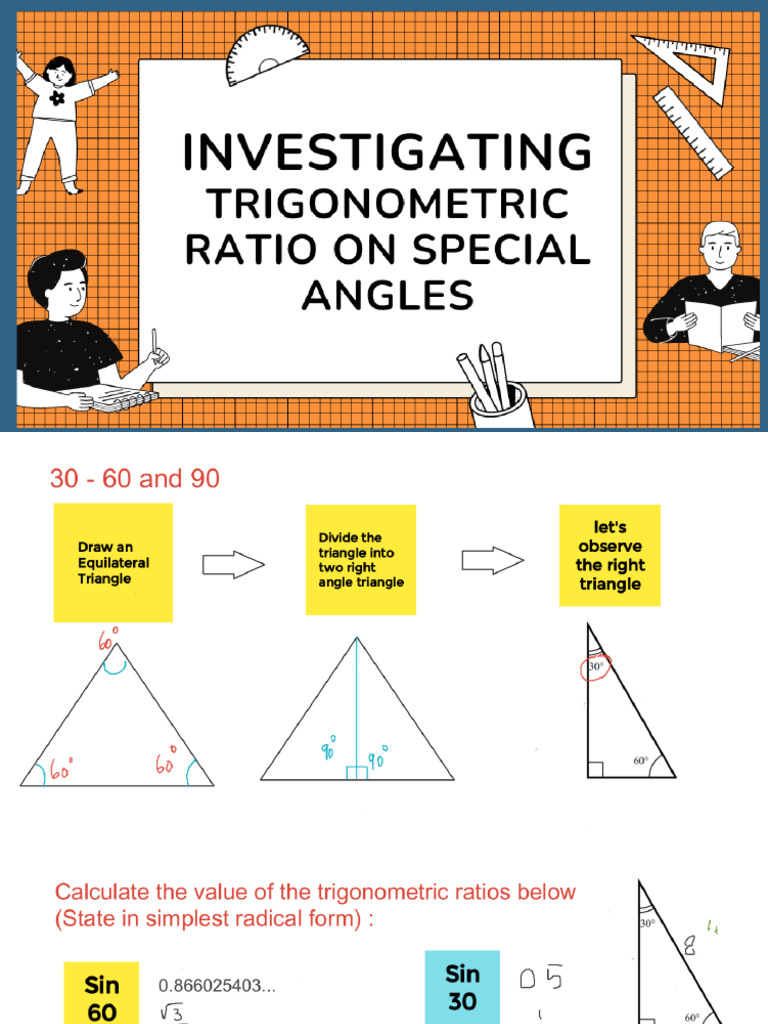 Week 3 - Trigonometric Ratio of Special Angles | PDF