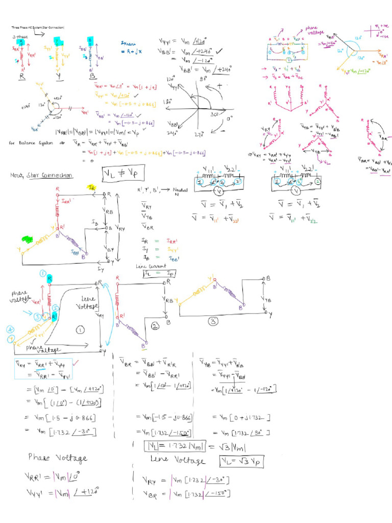 3-phase Star Connection | PDF