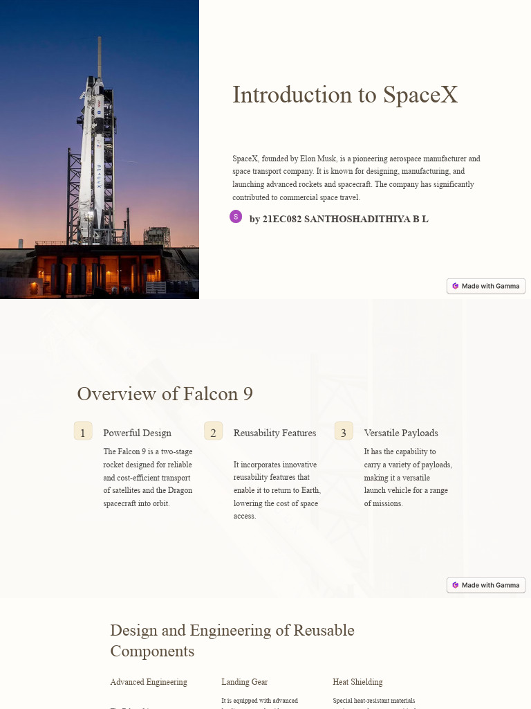 Introduction To SpaceX | PDF | Falcon 9 | Launch Vehicle