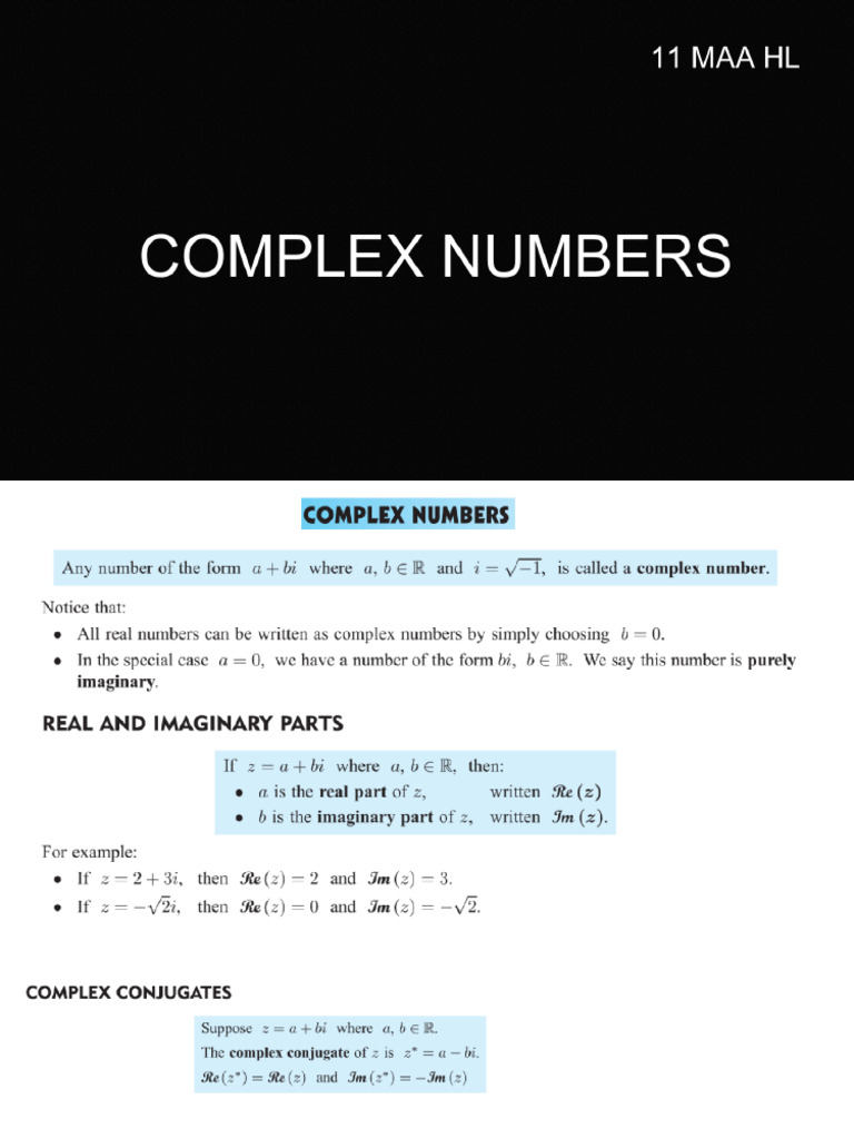 Introduction To Complex Numbers | PDF