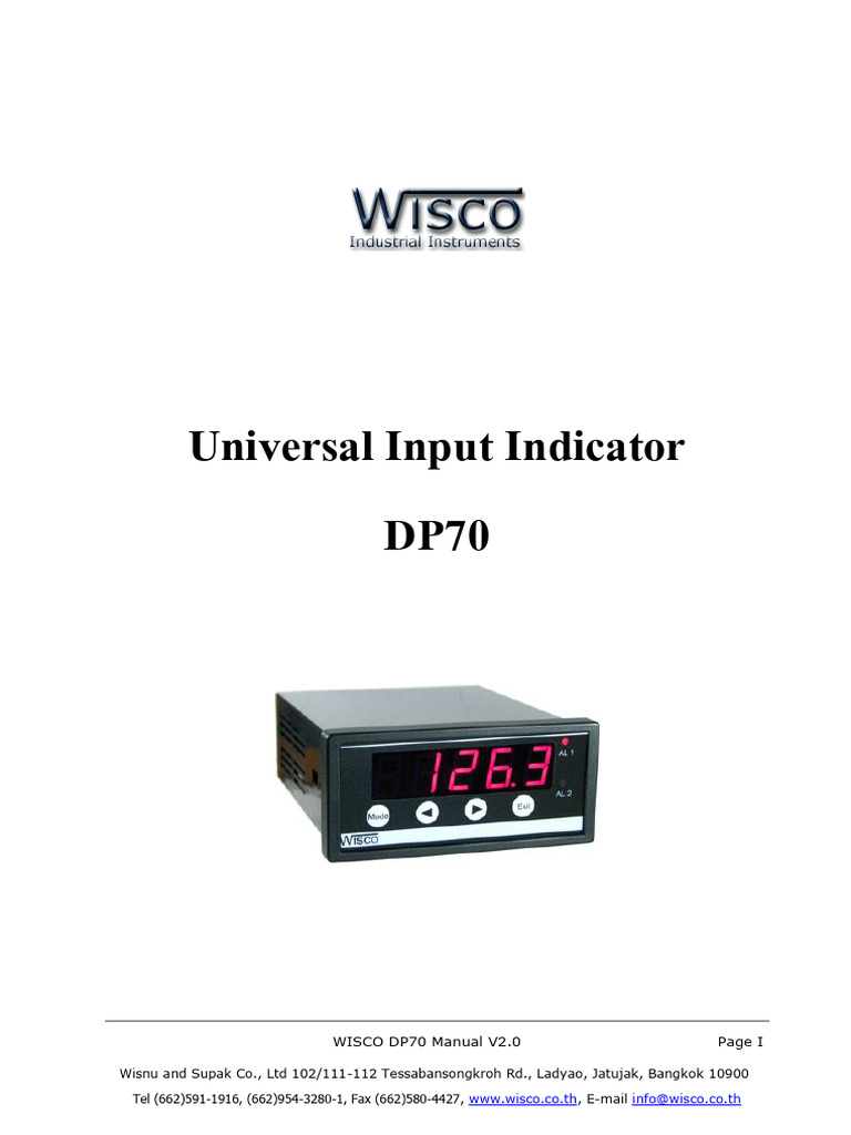 DP70 No Option Manual | PDF