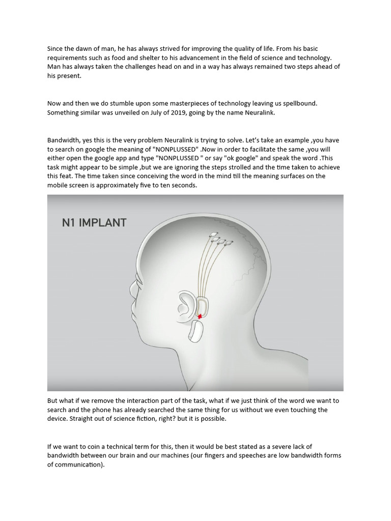 Neuralink | PDF | Brain | Neuron