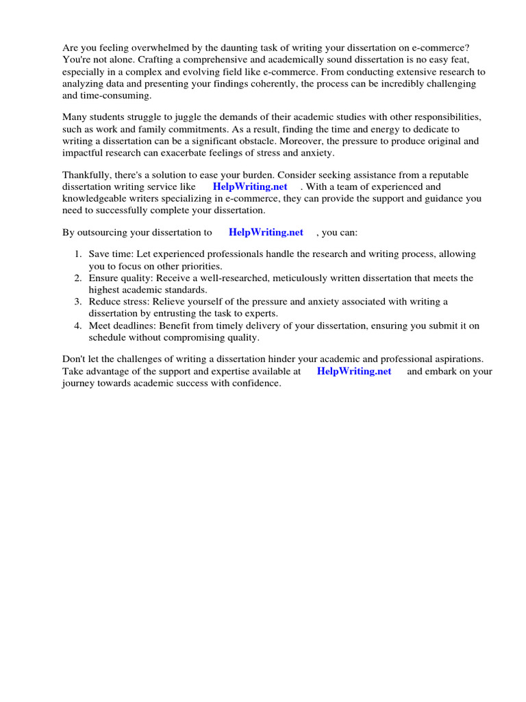 Dissertation e Commerce | PDF | E Commerce | Internet